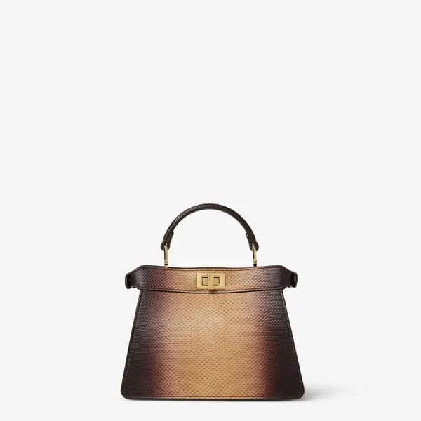 Fendi Peekaboo Iseeu Petite Gradient Brown Karung Bag
